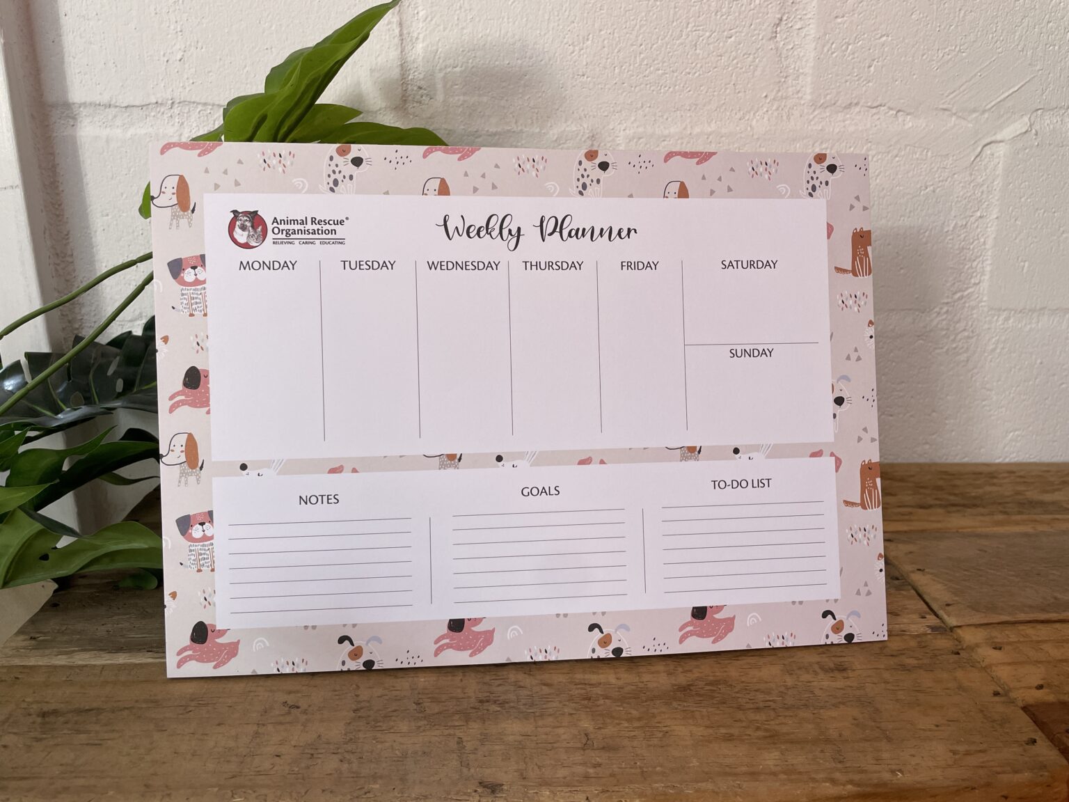 Weekly Planner – Dog Design - Animal Rescue Organisation